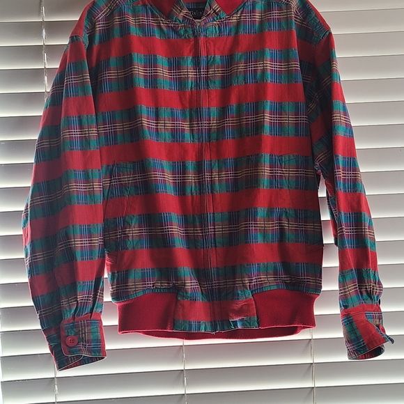 [ixi:z] | Jackets & Coats | Vintage Red Green And Yellow Plaid Jacket ...